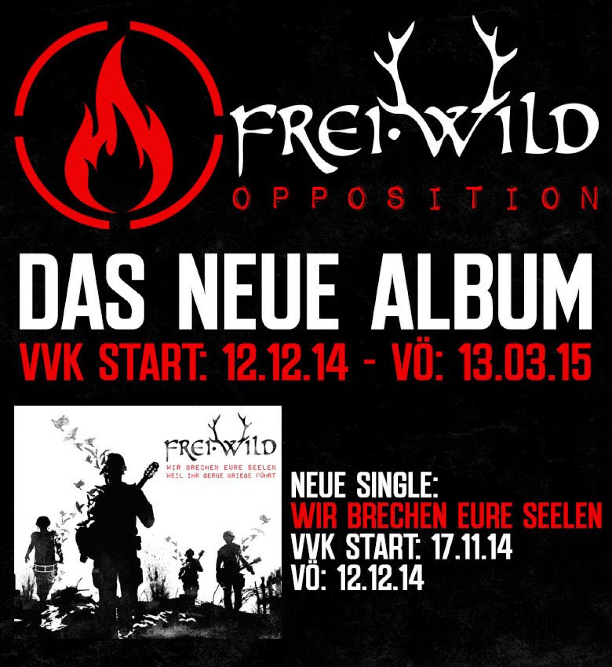 Frei.Wild - "OPPOSITION" kommt, 1.Single kommt | Blog | Frei.Wild