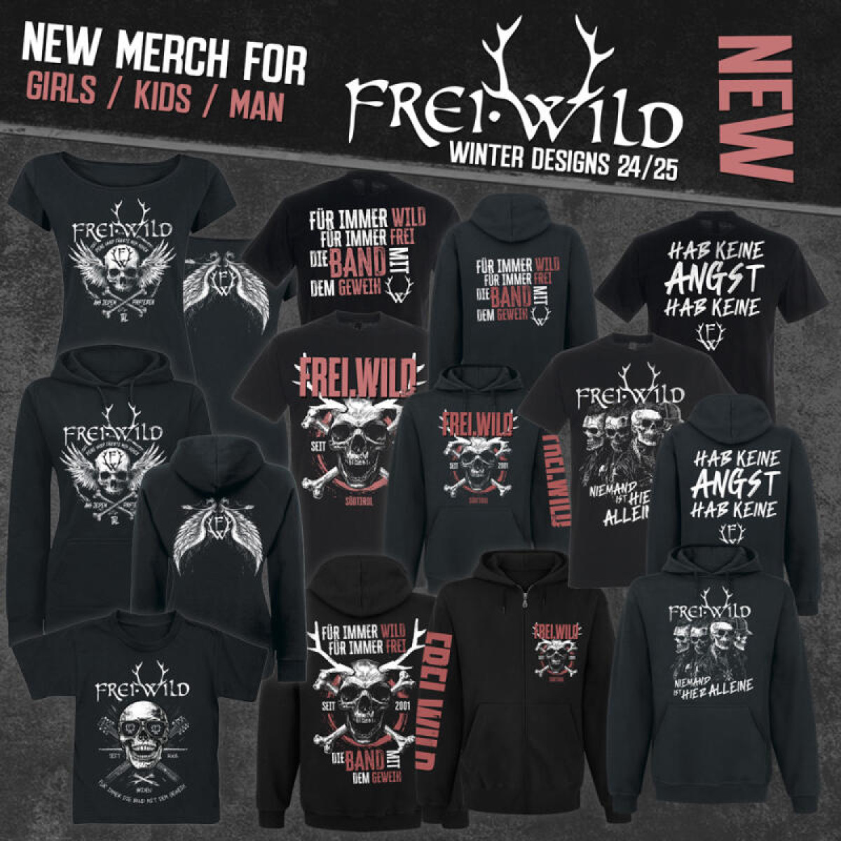 Frei.Wild - Merch Winter Designs 24/25 sind da | Blog | Frei.Wild