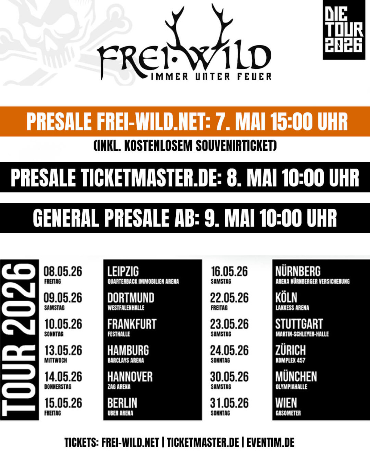 PreSale Tour IMMER UNTER FEUER (hier – Exklusiv) | Blog | Frei.Wild